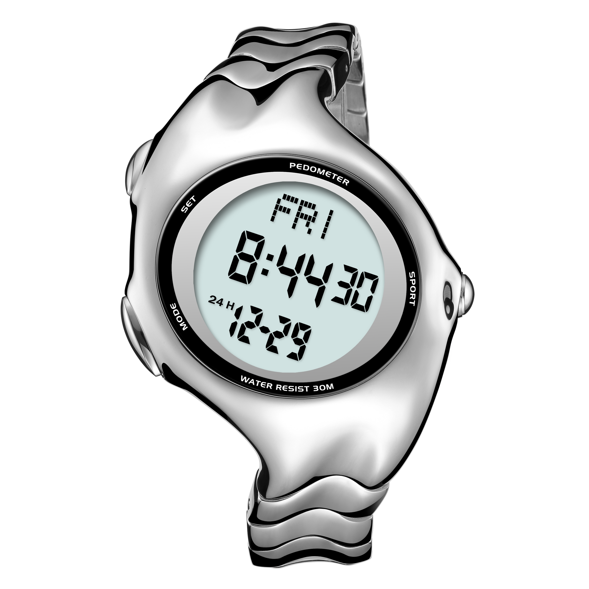 Benlydesign-y2k Metal Futuristic Unique Digital Watch -X5000-Digital Series